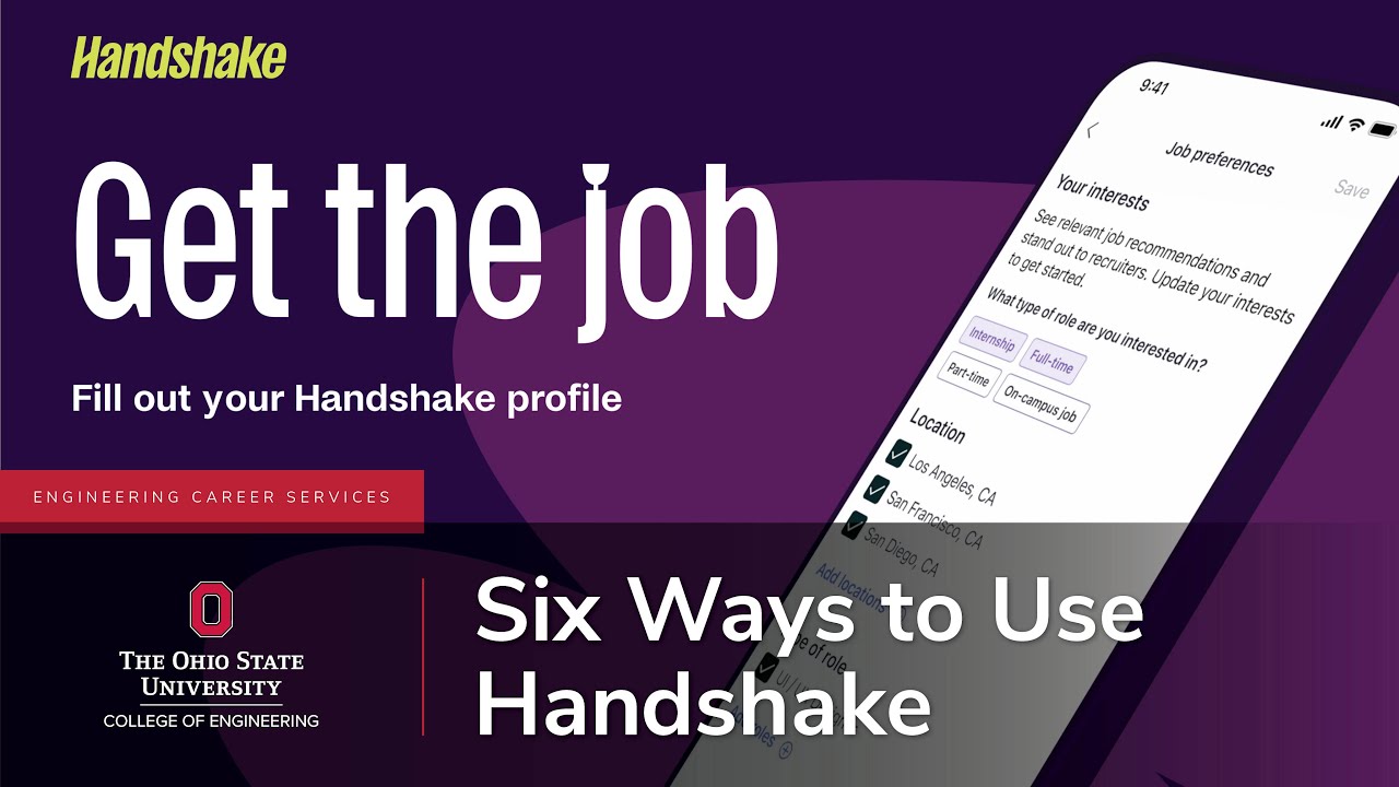 Job Search: 6 Ways to Use Handshake - YouTube