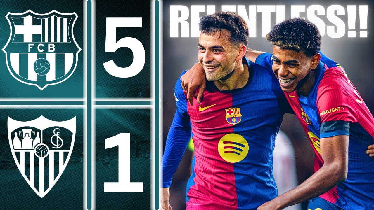 Barca RELENTLESS Performance! FC Barcelona vs Sevilla 5-1 - YouTube