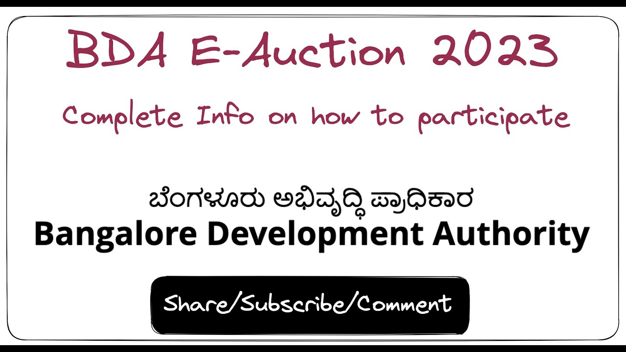 BDA E Auction 2023 Complete Info | BDA site Geo Tag | Bangalore ...