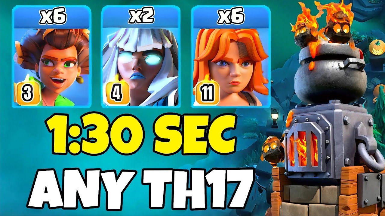 TH17 Root Rider + Electro Titan + Valkyrie Attack Strategy | TH17 Attack Strategies (Clash of ...