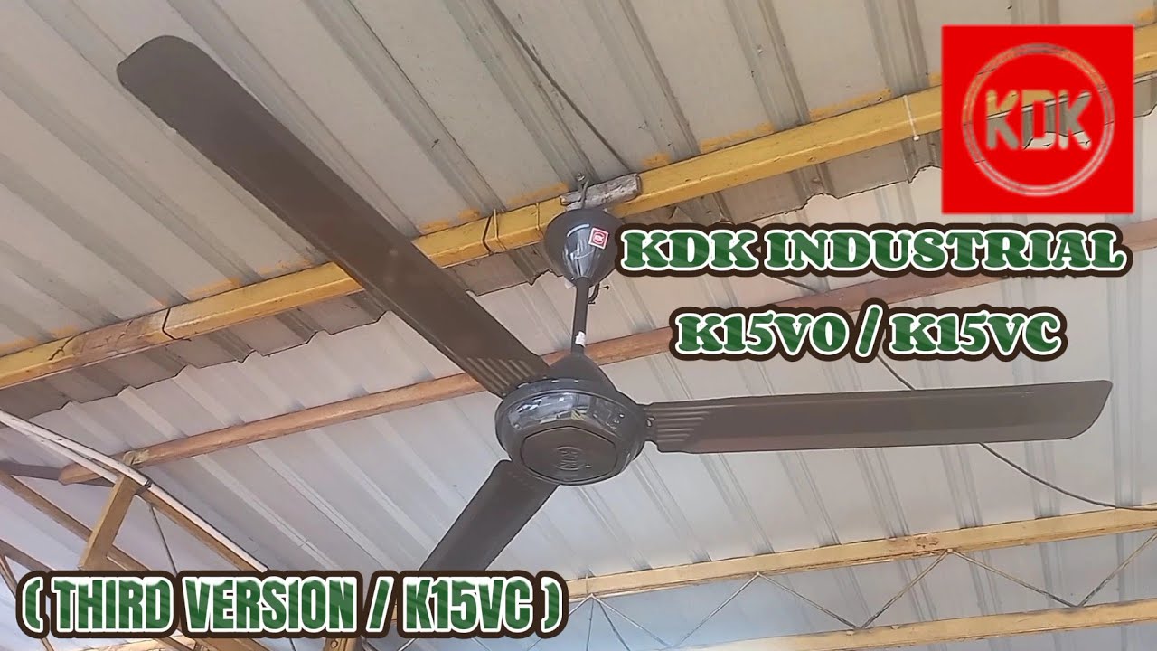 60" Kdk industrial k15v0/k15vc ceiling fans (third version) - YouTube