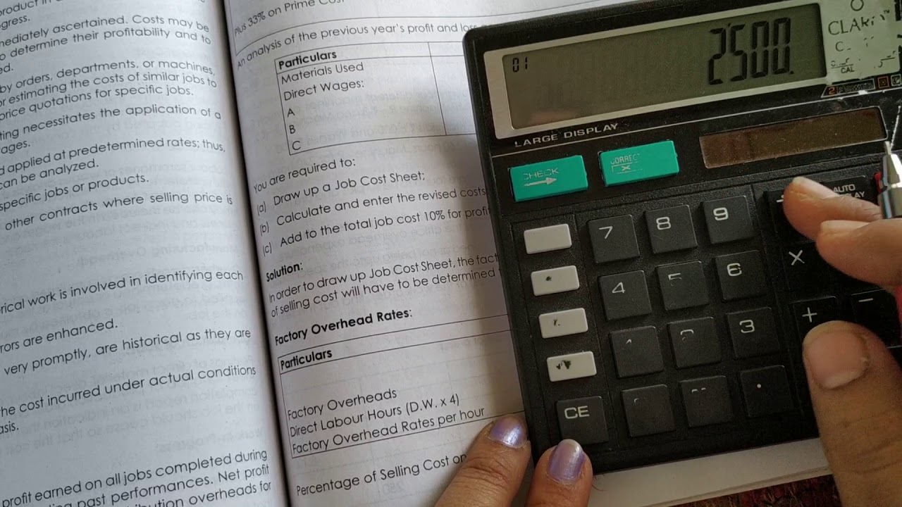 CMA inter costing group 1, practical problem solutions, job costing ...