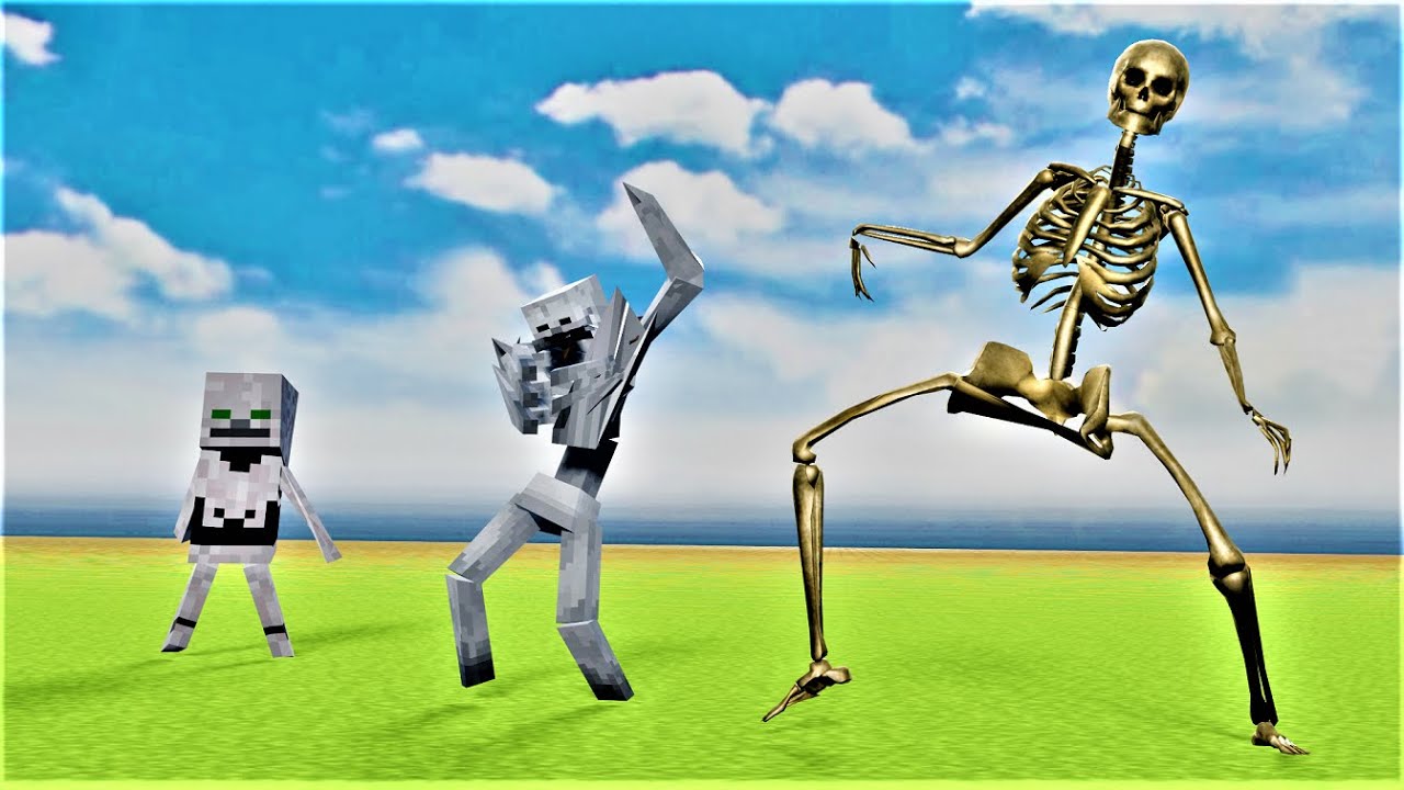 Realistic Minecraft Skeleton/Minecraft Meme - YouTube