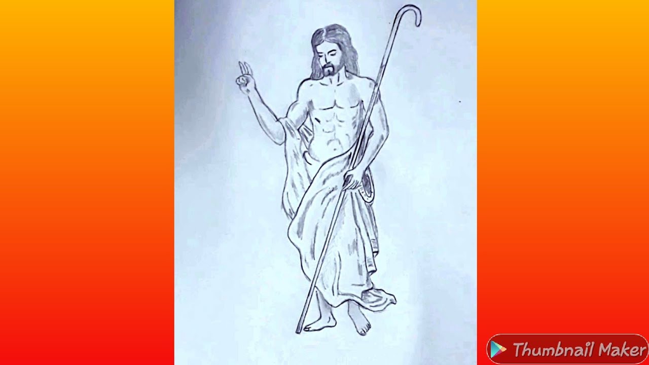 Drawing of jesus' resurrection || good Friday drawing|| speed drawing ...