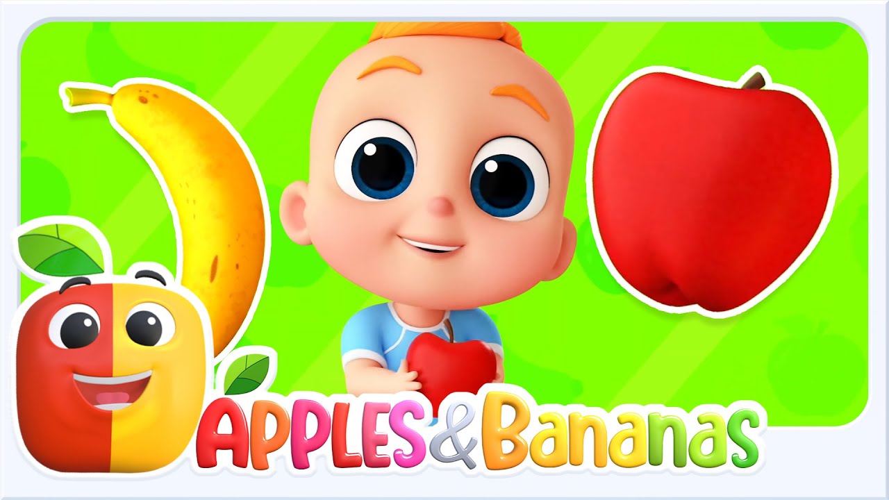 I Like to Eat Apples and Bananas Nursery rhymes and kids Songs - YouTube