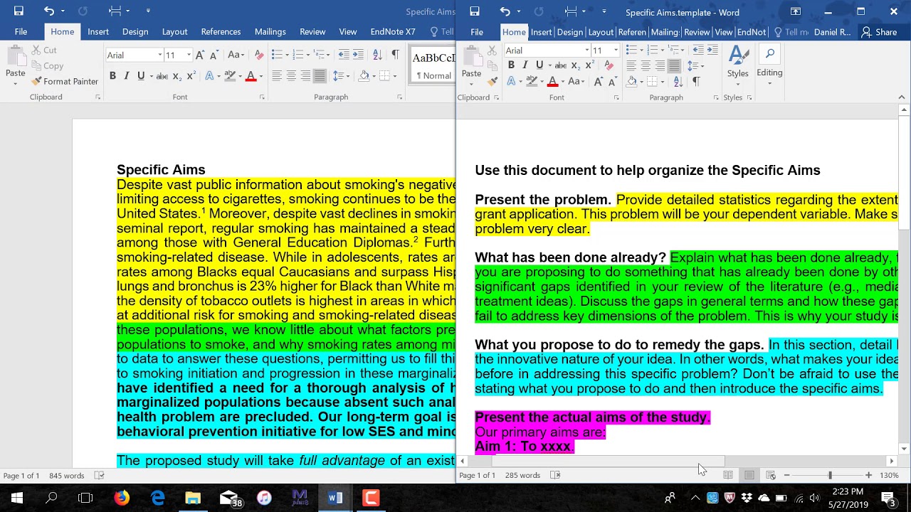Specific aims section - YouTube