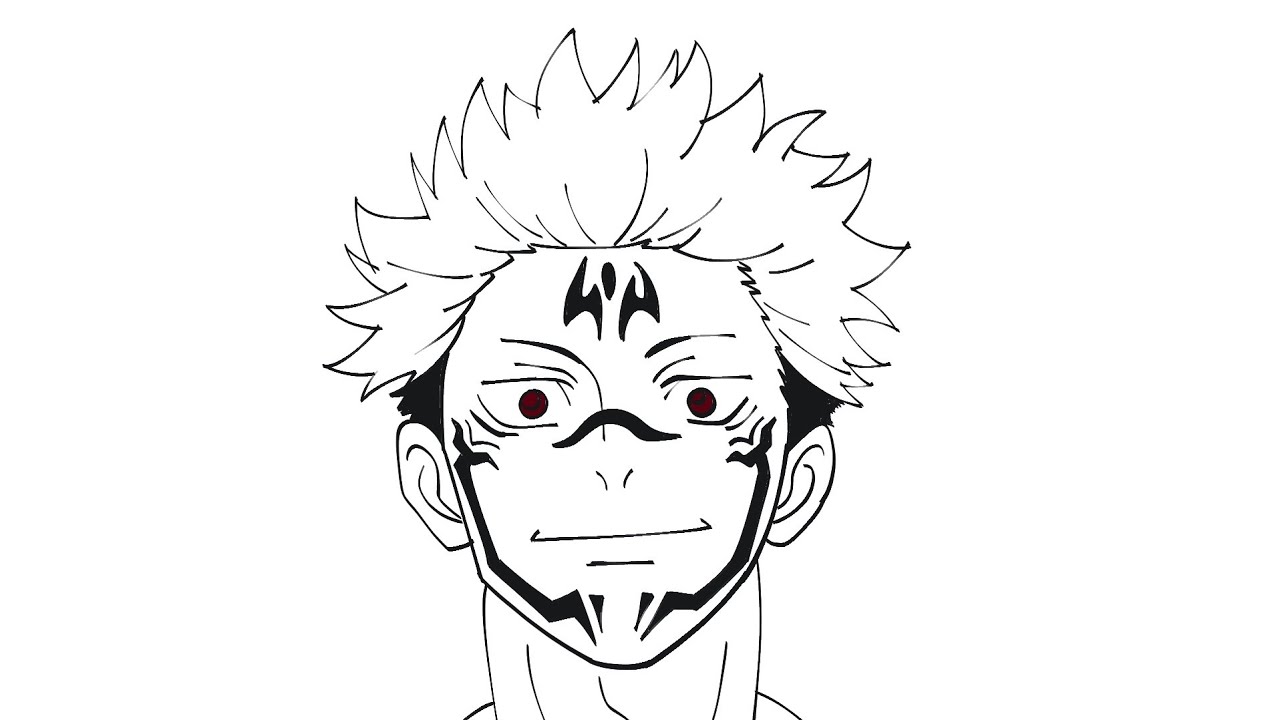 Dibujos Muy Fáciles - como dibujar anime Sukuna paso a paso - Tutorial ...