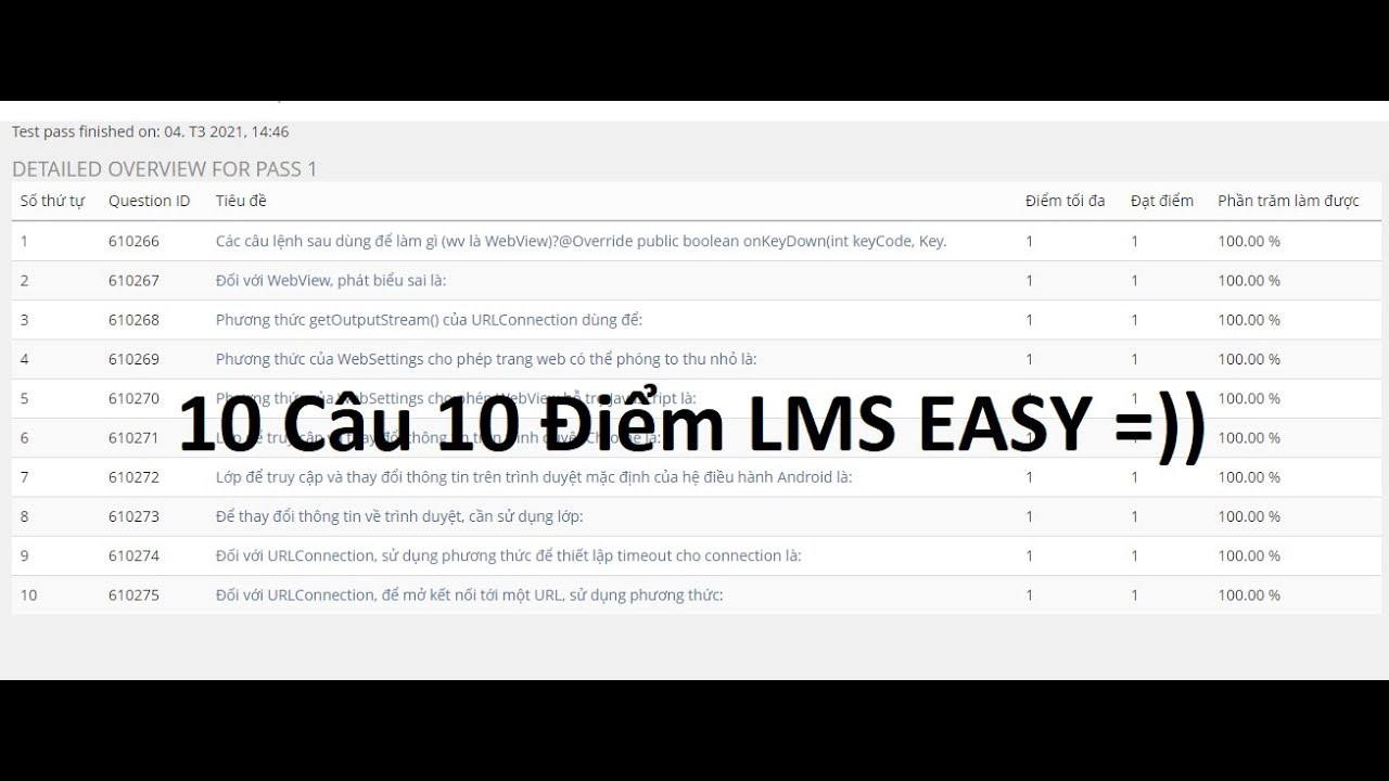 FPL@utoLMS | DEMO Tự Động Làm QUIZ LMS Full Điểm Đơn Giản | FPT ...