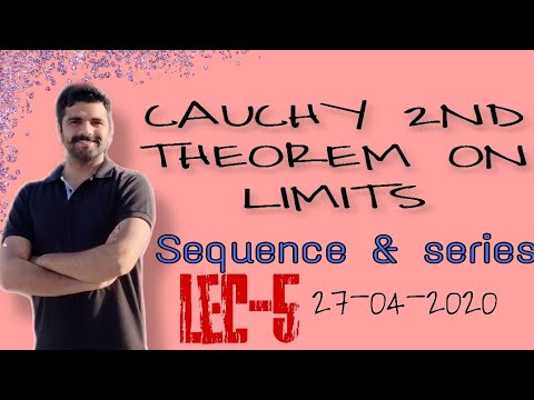 Cauchy 2nd theorem on limits!! sequence & siries lec 5 + - YouTube