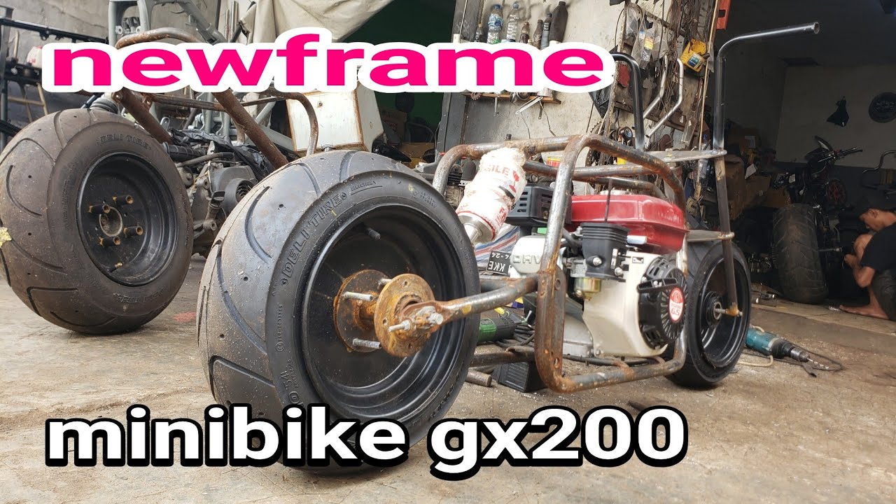 minibike custom newframe gx200 part 1 - YouTube