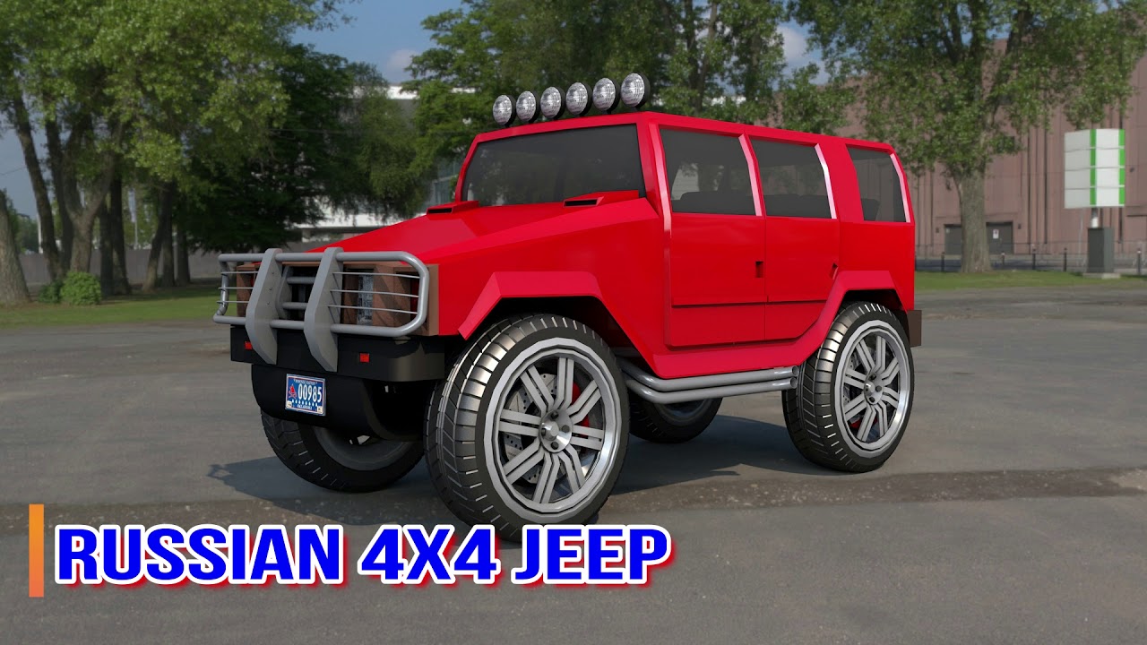 4x4 SUV Jeep unity3d free assets - YouTube