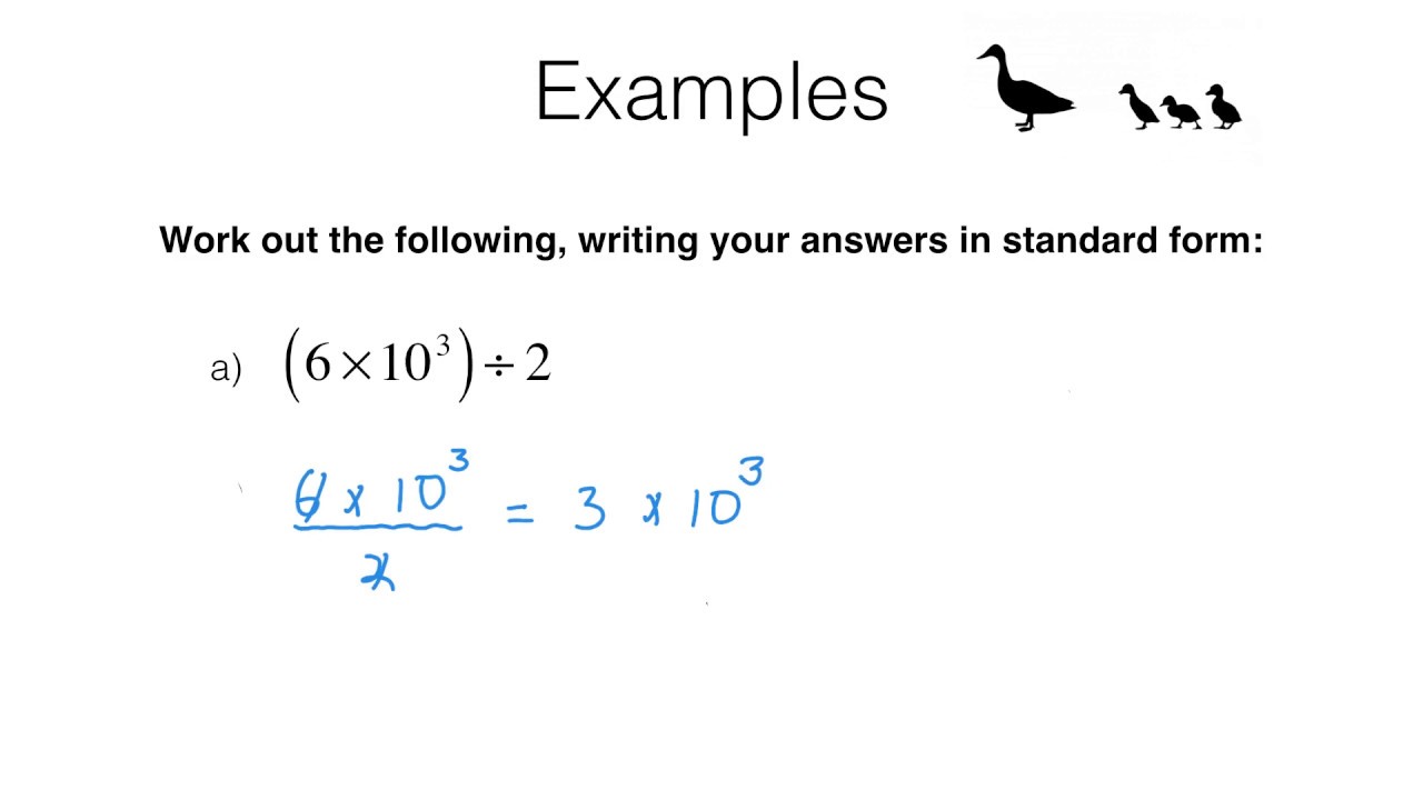 N9b BossMaths Multiplying and dividing in standard form Video 2 of 2 ...