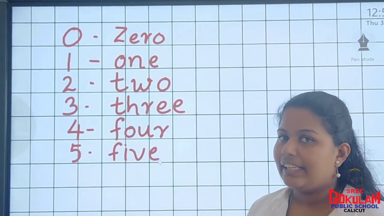 CLASS UKG - MATHEMATICS - NUMBER NAMES - YouTube