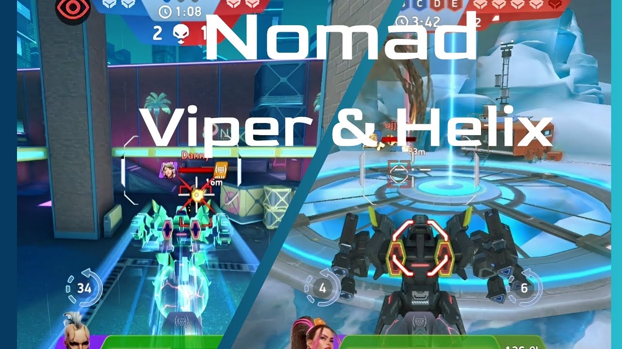 Rank 5 Nomad Gameplay ⭐ | Viper 🔥 and Helix 🚀 | Mech Arena Gameplay - YouTube