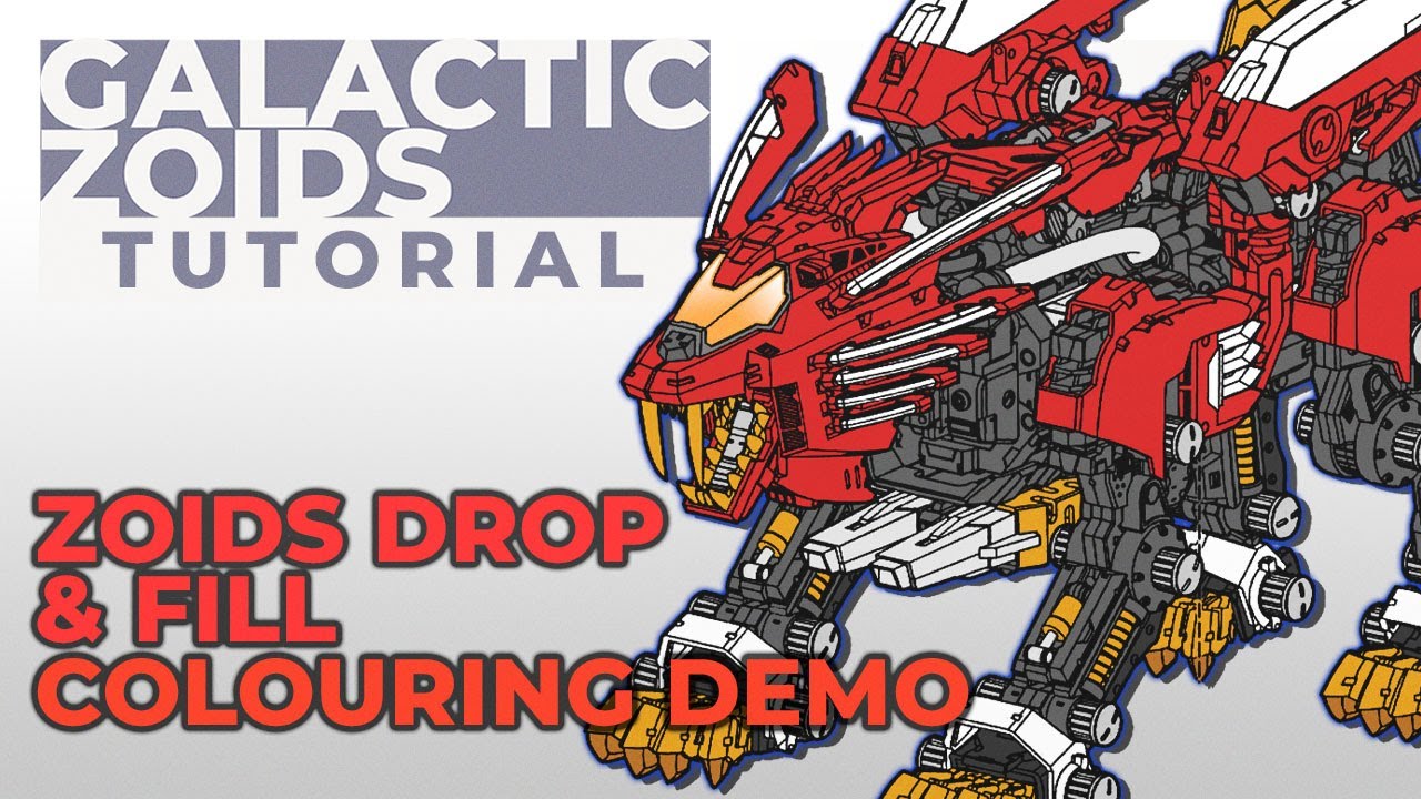 Zoids Colouring Template Demo - Photoshop/Clip Studio Paint/Gimp2/Paint ...