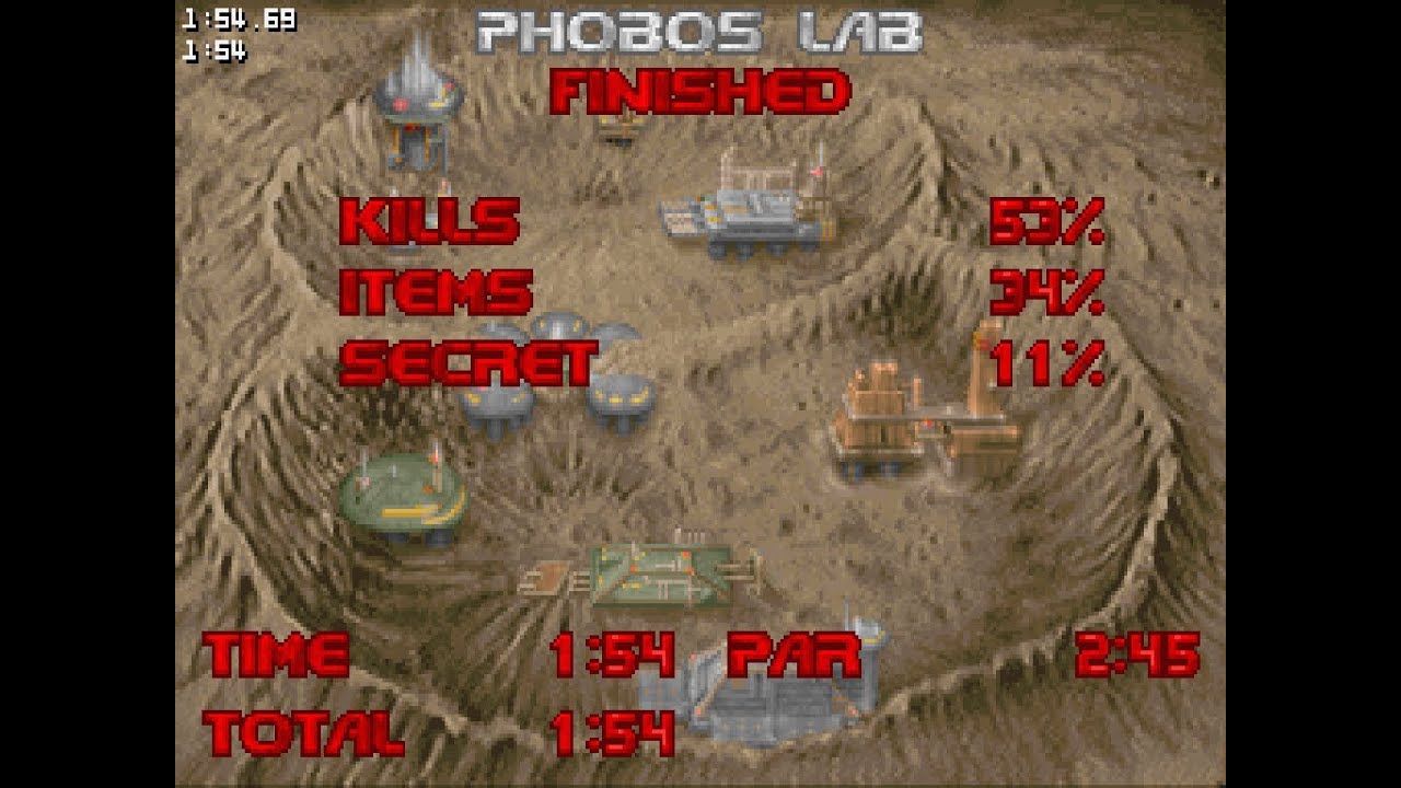 Beating the Doom 1 Par Times on Hurt Me Plenty: E1M5 (Phobos Lab) - YouTube