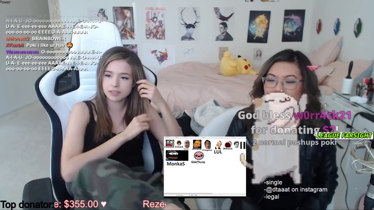Push-up marathon Pokimane Edition|Gosu vs Imaqtpie |Best Daily LoL ...