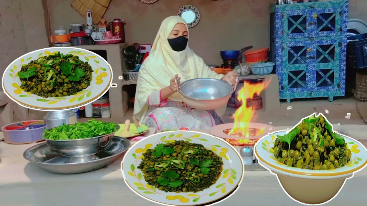 matar palak recipe 🥬🧄 matar palak Kaise banao Jo murder ki man khana ...