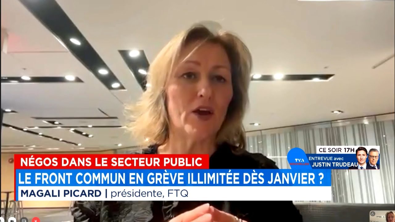 Le Front Commun Maintient Sa Menace De Grève Entrevue Avec Magali 8997