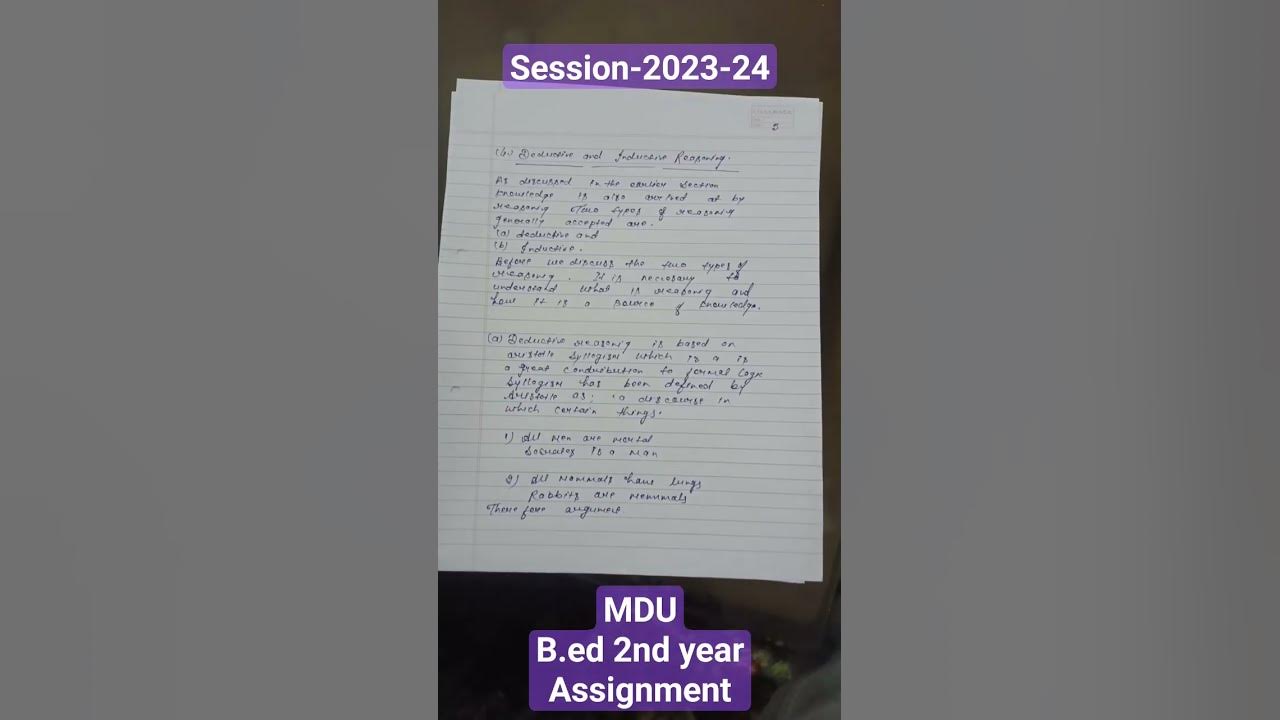 MDU B.ed 2nd year assignment,subj-knowledge and curriculum - YouTube