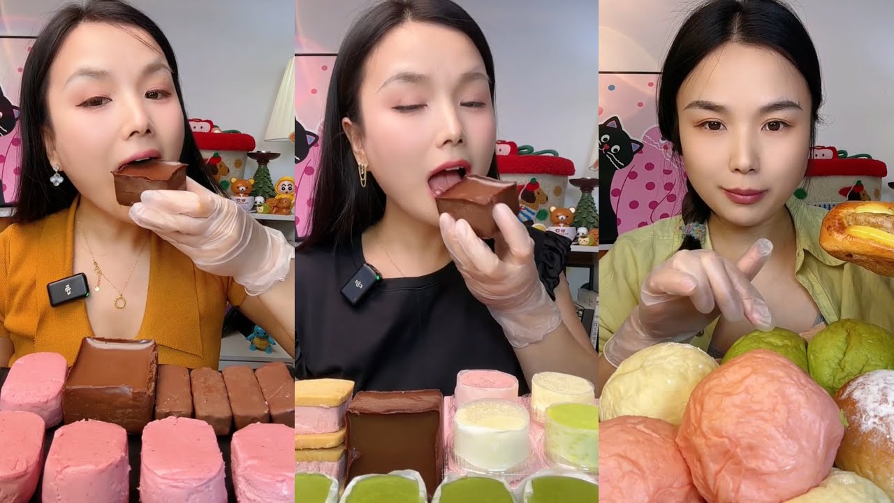 asmr mukbang - coloring dessert cake - YouTube