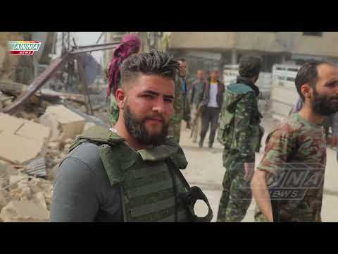 Syria Сivilians flee from Eastern Ghouta   Силы Тигра с боями выводят гражданс1