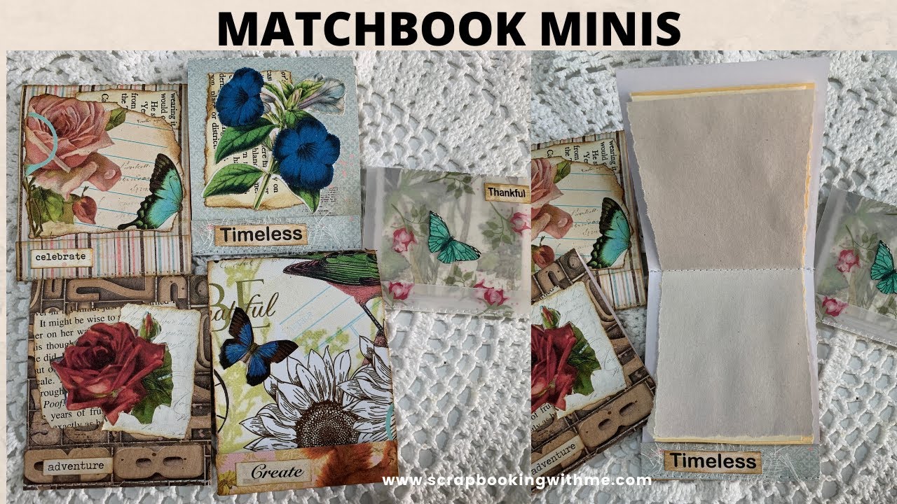 MATCHBOOK MINI CLIP ON ~ USING SCRAPS ~ JUNK JOURNALS ~ TUTORIAL - YouTube