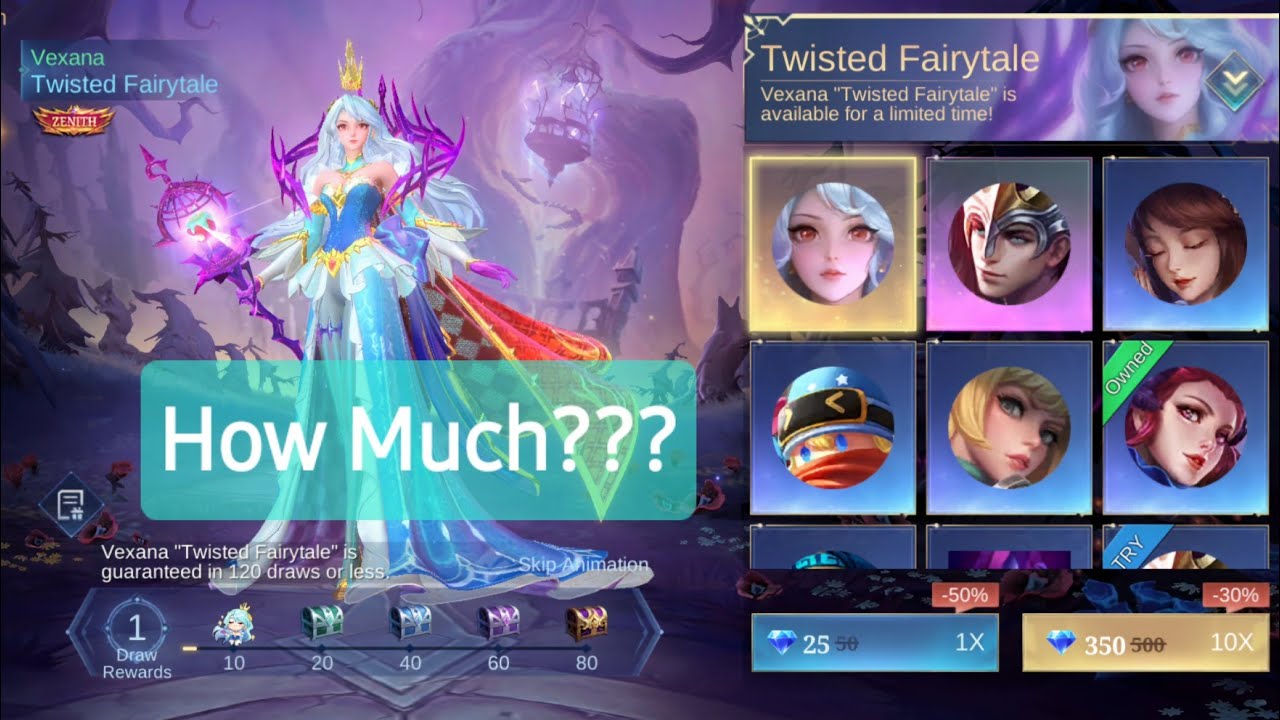 HOW MUCH FOR VEXANNA ZERITH SKIN??? | Twisted Fairytale Event Draw ...