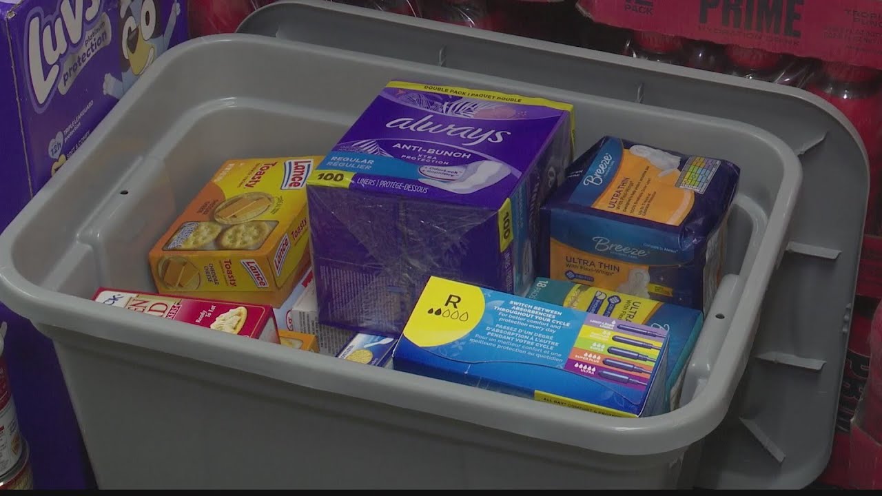 Local University holds donation drive for hurricane relief - YouTube