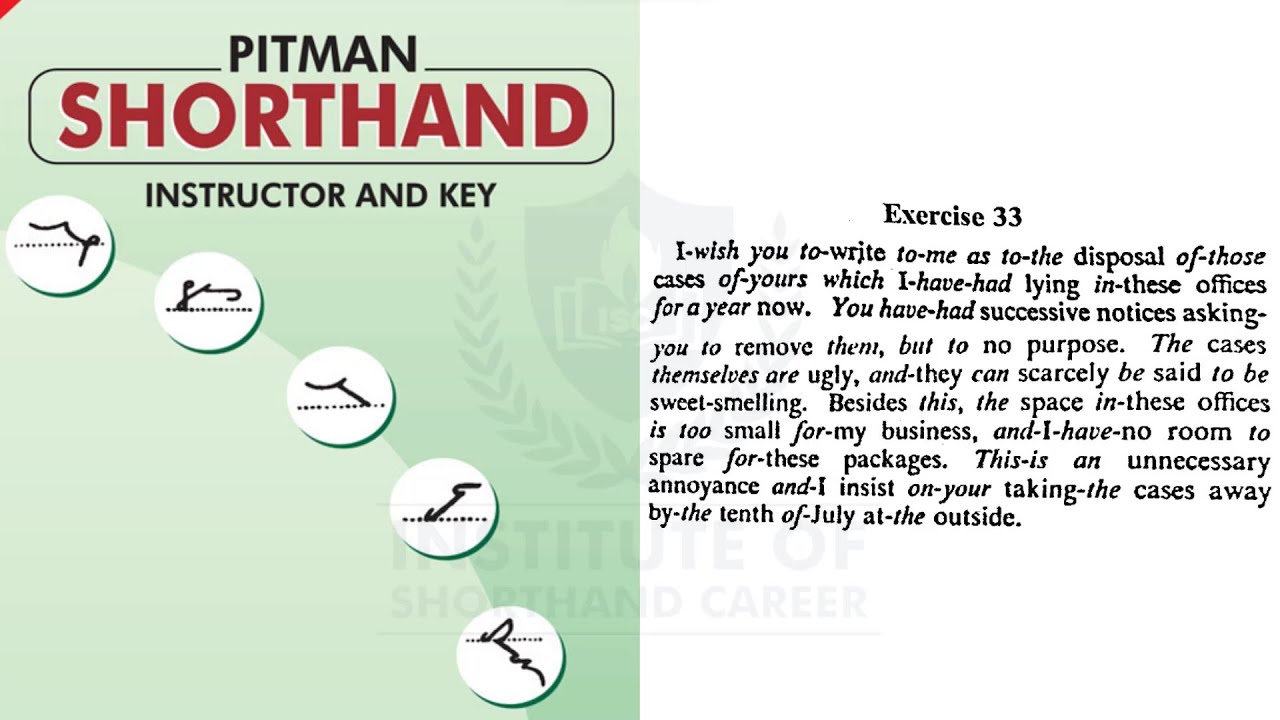 Exercise-33 | Audio Dictation | Pitman Green Book | By Janvi Ma'am - YouTube