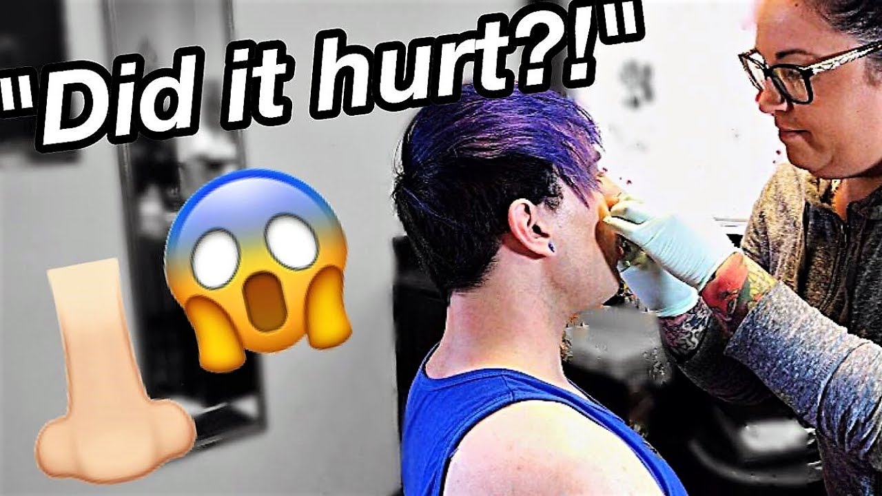 Piercing My Nose | I started to cry 😭 - YouTube
