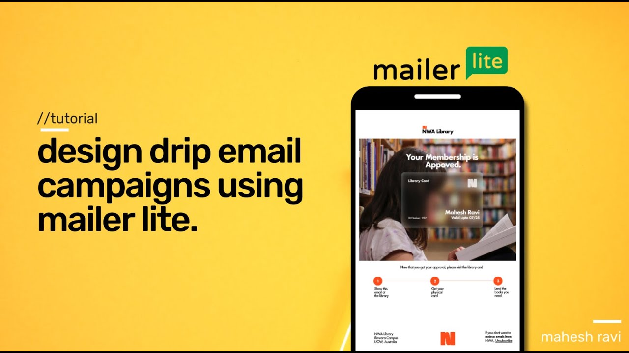 Tutorial: Create a Drip Email Campaign easily using Mailer Lite - YouTube