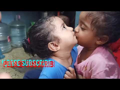 Funny  cute little babies kissing video  😍😍//