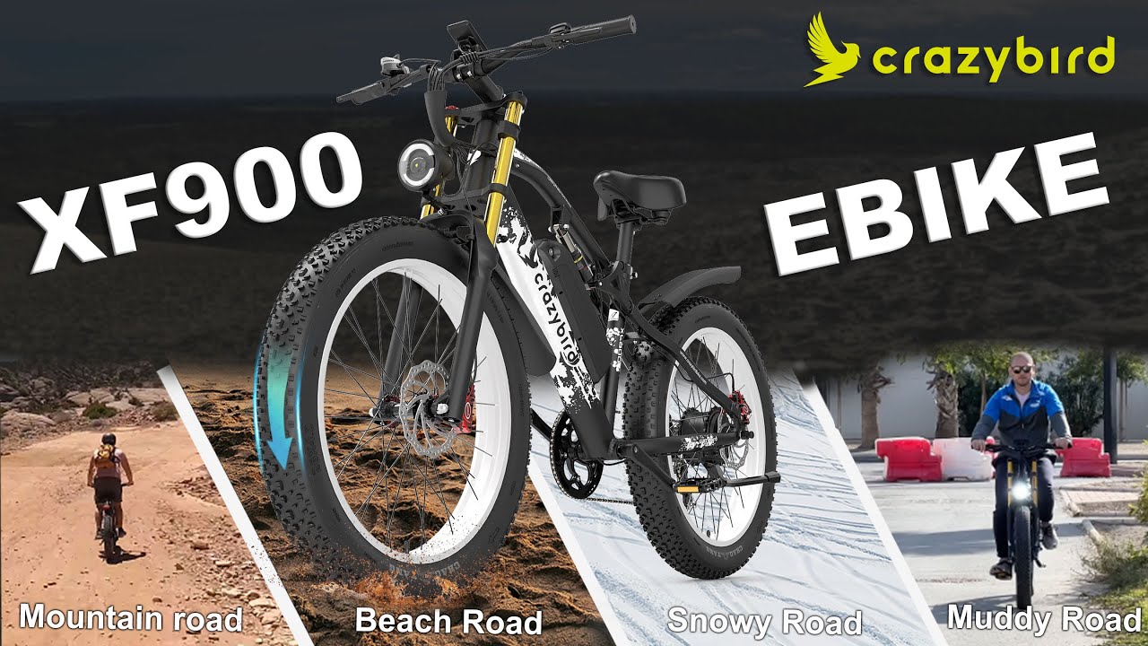 Performance is explosive! Crazybird XF900 all-terrain E-bike - YouTube