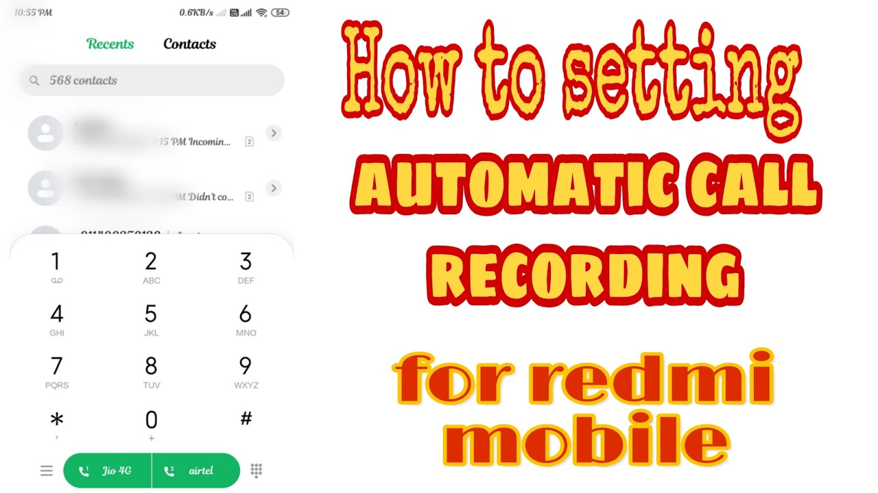 How to setting Automatic call recording|| automatic call record kaise ...