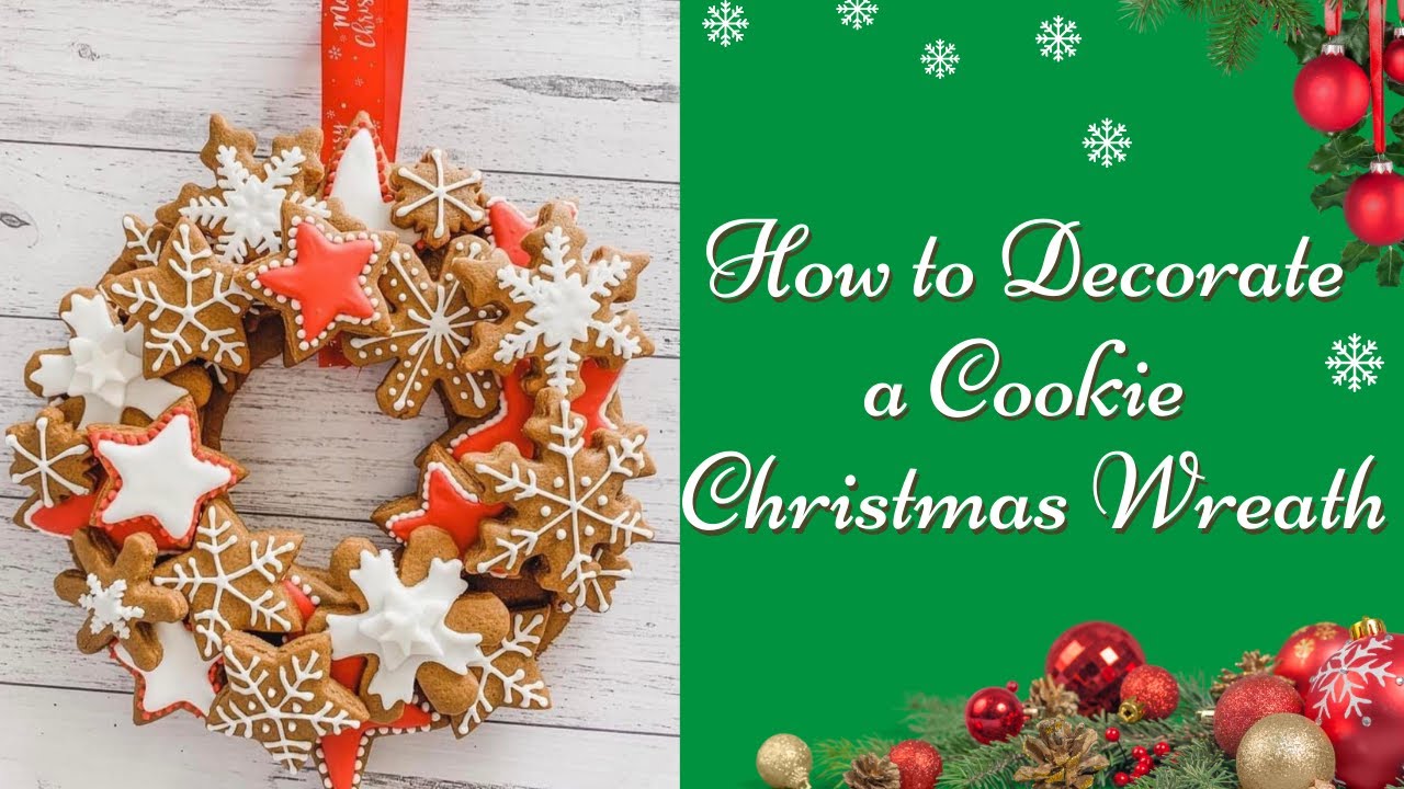 How to Decorate a Cookie Christmas Wreath - YouTube