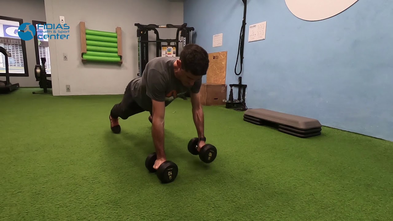 PUSH UP CON MANCUERNAS + LEVANTAMIENTO - YouTube