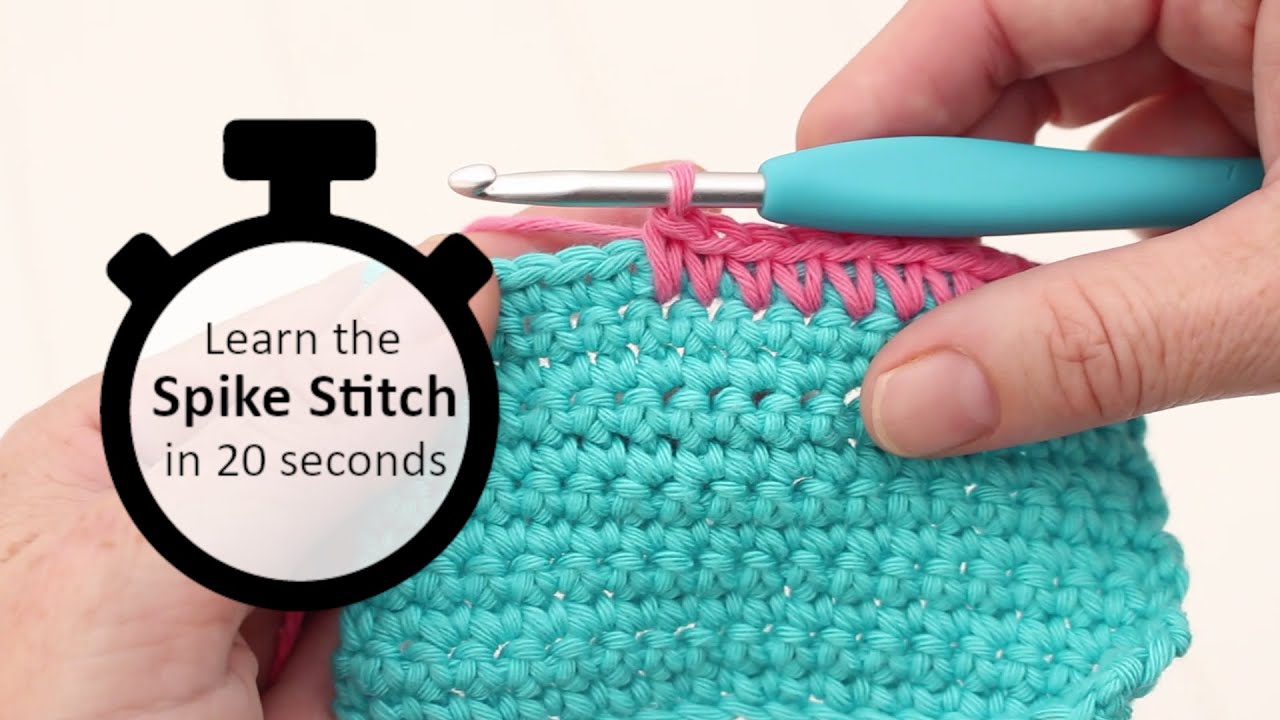 Spike Stitch | How to crochet a spike stitch - YouTube