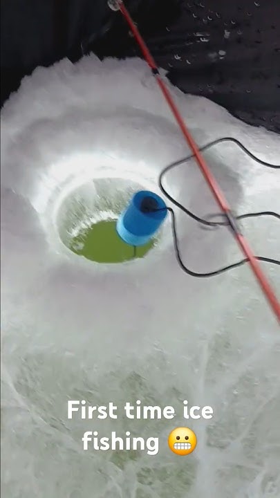 First time ice fishing 😬 - YouTube