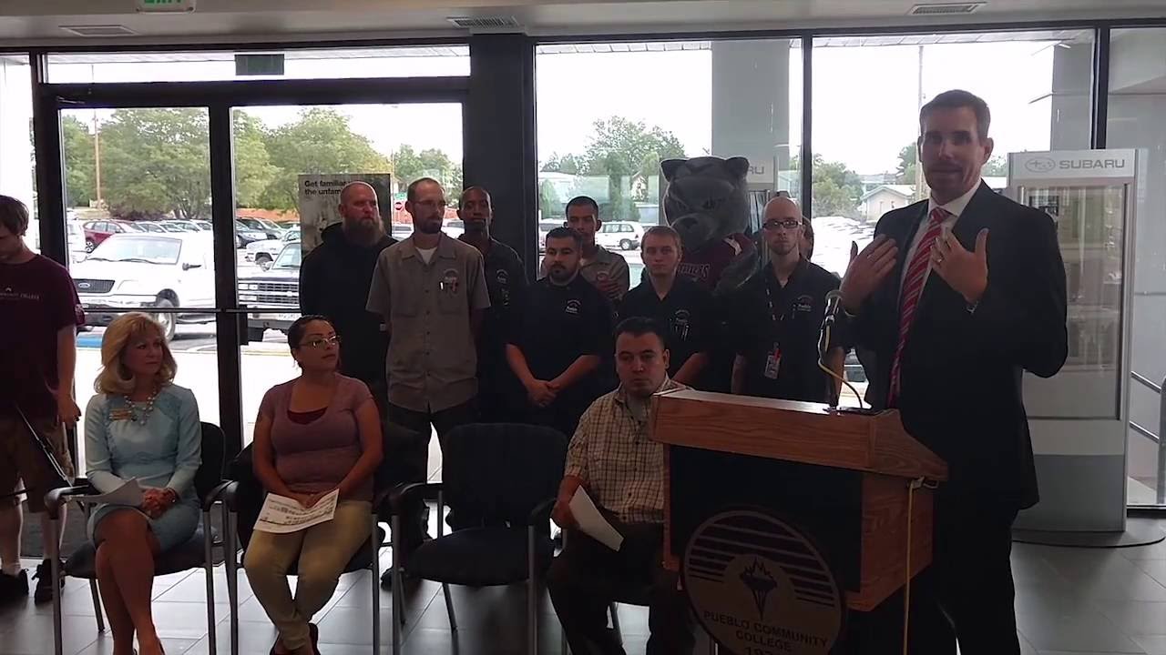 PCC and Subaru of Pueblo for the Subaru University announcement - YouTube