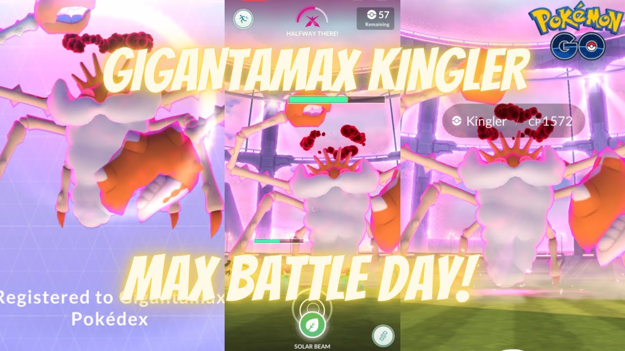Crabby But Gigantic - Gigantamax Kingler Max Battle Day in Pokemon Go ...