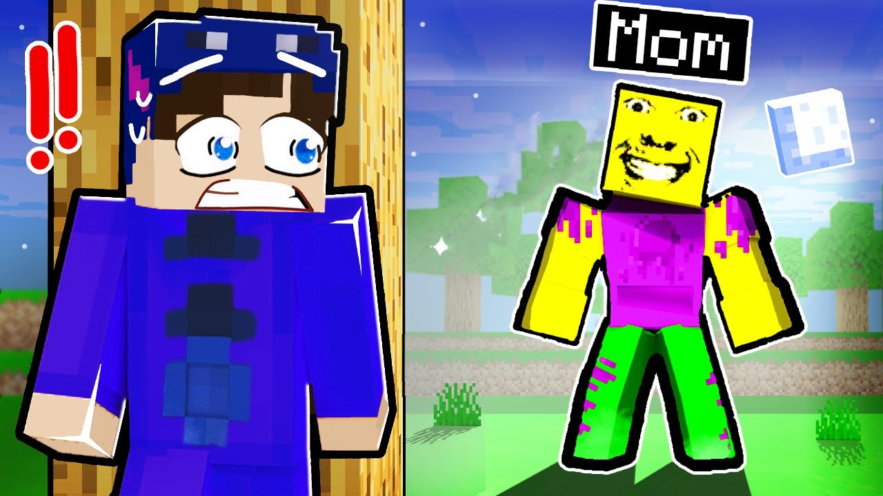 WEIRD STRICT MOM Hunts Me In Minecraft! - YouTube