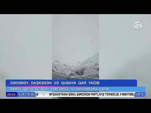 Gədəbəy Daşkəsən və Qubaya qar yağdı (ATV Xəbər 02112019)