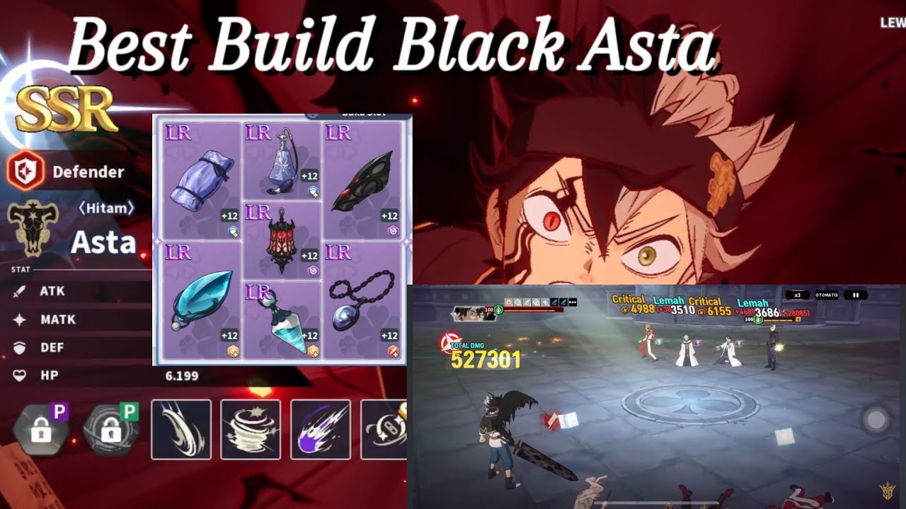 Build and Showcase Damage Black Asta [Black Clover Mobile] - YouTube