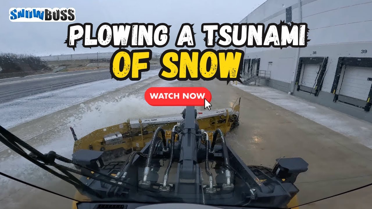 Snow Plowing a Tsunami of Slush \ Our First Snow Storm - YouTube