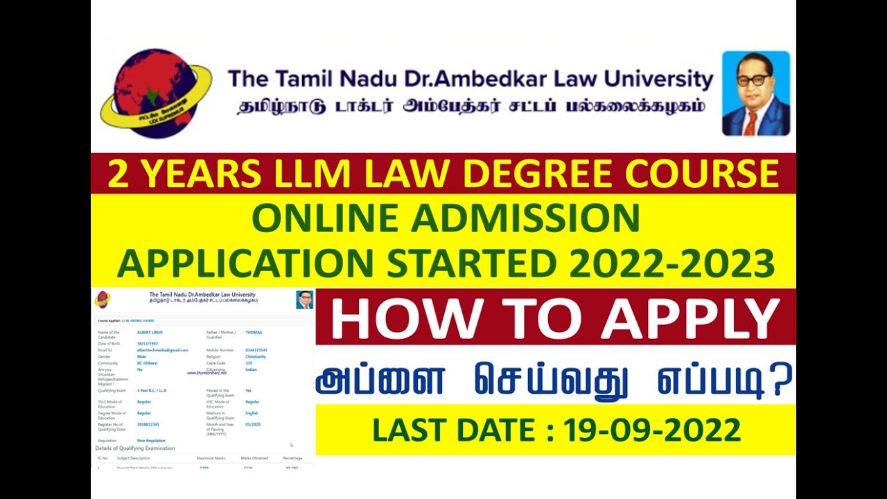 2 YEARS LLM LAW COLLEGE ADMISSION 2022 | HOW TO APPLY FOR ONLINE ...