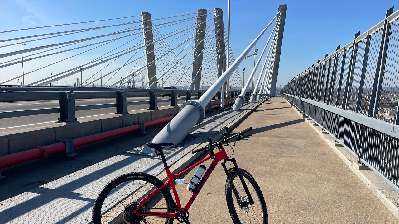 Cycling the Goethals Bridge both directions 2024 New Jersey to New York ...