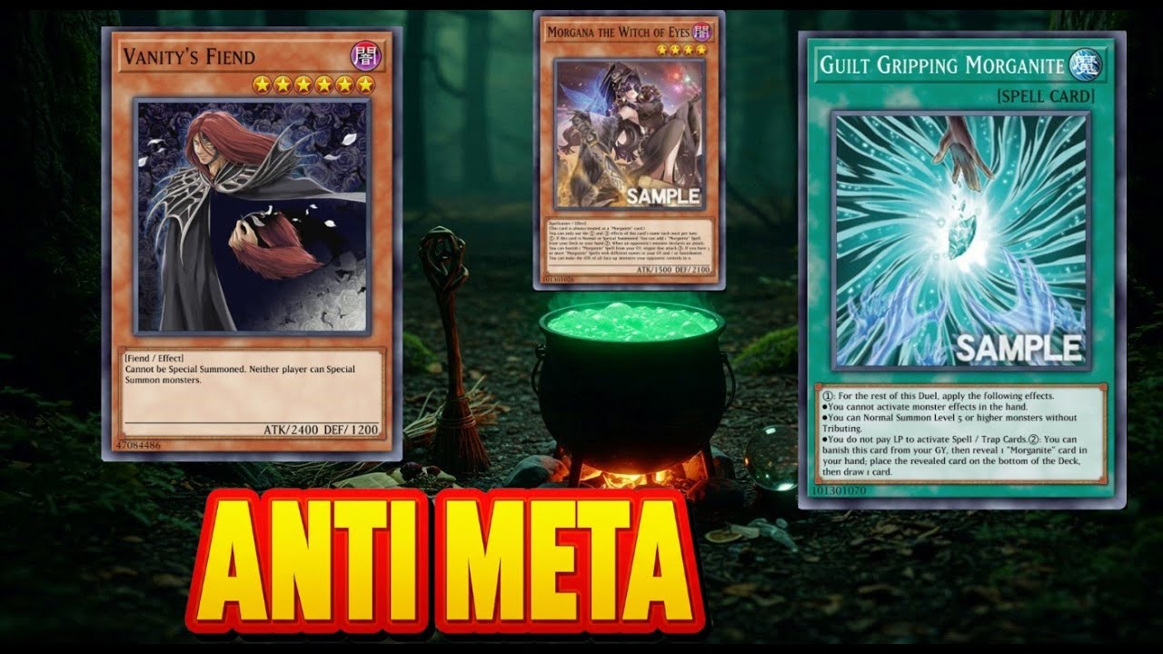 Ygopro MDPRO3 Uncut Stunning Morganite Deck!Morgana the Witch of Eyes ...