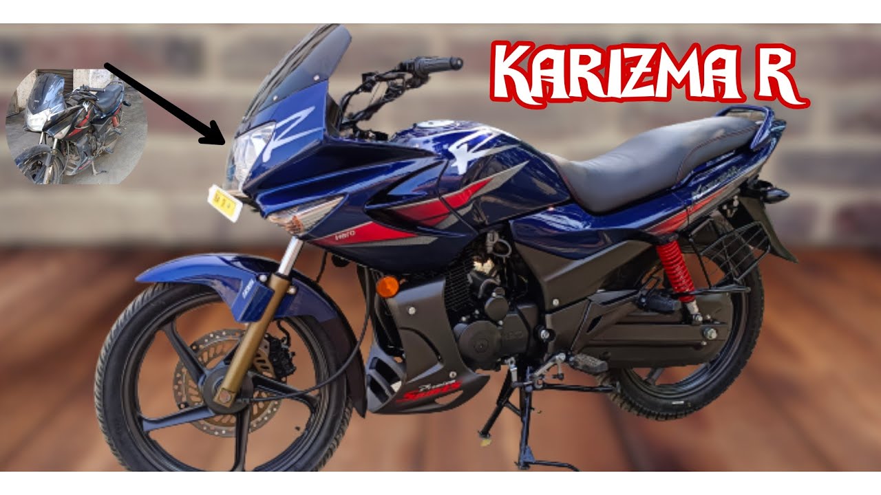 Hero Karizma R colour blue &red stickering. Painting by PCM. - YouTube