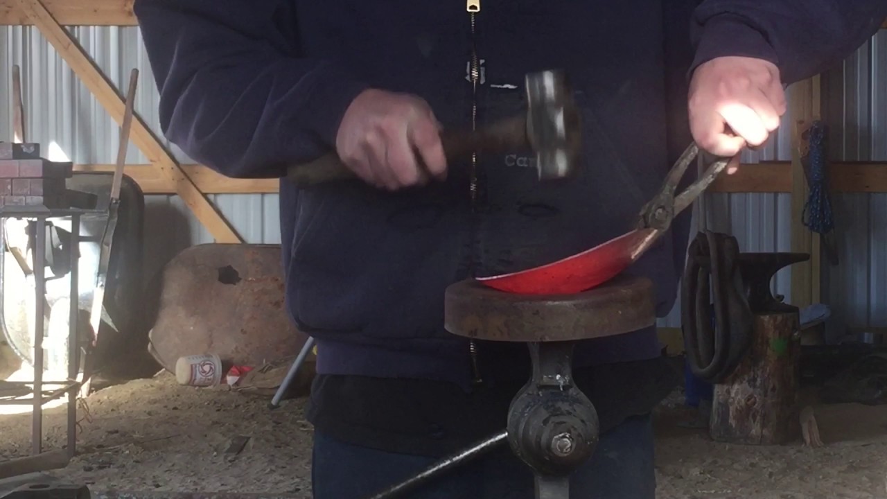 How to dish sheet metal - YouTube